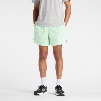 New Balance Homme Sport Short 5 en Vert, Polyester, Taille 2XL