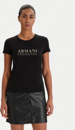 A|X Armani Exchange T-Shirt XW001837 AF16294 UC001 Schwarz Slim Fit
