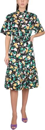 La DoubleJ Belted Cotton Shirt Dress - Multicolor