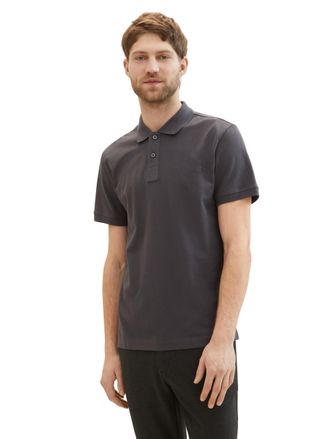 Tom Tailor Herren Basic Piqu&eacute; Poloshirt, 10899 - Tarmac Grey, S