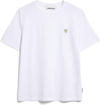 Armedangels Damen T-Shirt aus Bio-Baumwolle LUALAA Icons Regular Fit White-Green