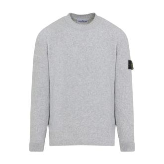 Stone Island Grauer Sweatshirt Moderner Schnitt Aw25 - - Knitwear - Herren - Grau - 2XL