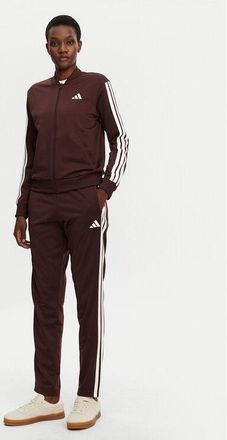 adidas Jogginganzug Essentials 3-Stripes JD2683 Braun Regular Fit