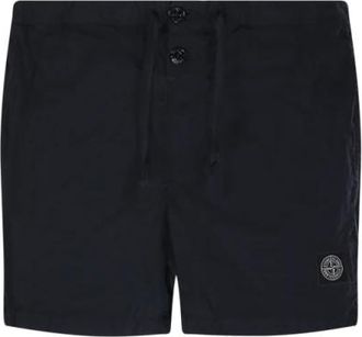 Stone Island Homme, Maillots de bain, Bleu, Taille: XL Logo-patch Detail Swim Shorts