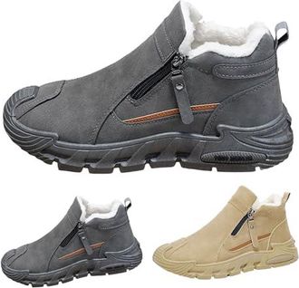 Generic Bottes de neige &agrave; enfiler pour homme - Doublure en polaire chaude - R&eacute;sistantes &agrave; leau - Antid&eacute;rapantes - Avec fermeture &eacute;clair - Style d&eacute;contract&eacute; et