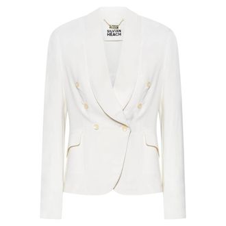Silvian Heach Giacca doppiopetto con revers morbidi e dettagli raffinati - - Jackets - Damen - Wei&szlig; - 2XS