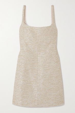 Emilia Wickstead Mini-robe En Tweed Boucl&eacute; M&eacute;tallis&eacute; Tibby - Neutres