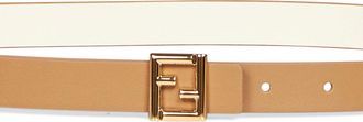 Fendi Reversible Leather FF Belt - Beige