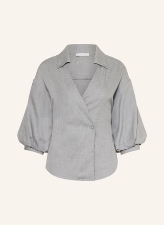 Rich & Royal Wickelbluse silber