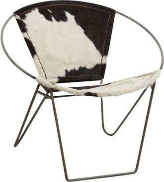Aubry Gaspard Aubry Gaspard - Fauteuil en peau de vache et métal