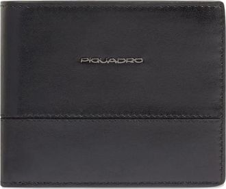 Piquadro portefeuille à plaque logo - Noir