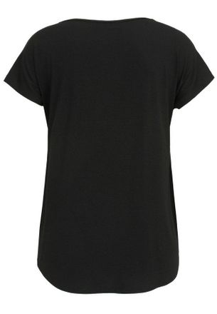 Doris Streich T-Shirt mit Bl&uuml;tenmotiv aus Metallpl&auml;ttchen