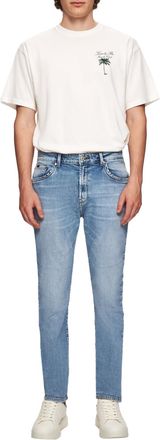 LTB Jeans Jeans Herren Hollywood 300 - Straight Mid Rise Basic-5-Pocket Light Wash Blau aus Baumwollgemisch - Größe W32L32