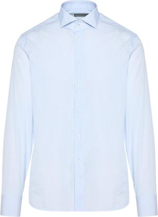 Canali Homme, Chemises, Bleu, Taille: 2XL Cotton Striped Shirt