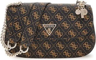 Guess Eco Erica Convertible Xbody Flap Bag Brown Logo