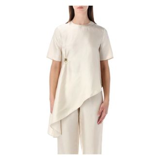 Loulou Studio Femme, Tops, Beige, Taille: 38 FR Madea Top Jewel Btn