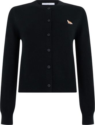 Maison Kitsun&eacute; Femme, Pulls, Noir, Taille: 40 FR Cardigan en M&eacute;rinos Baby Fox
