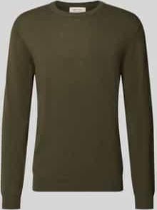 Casual Friday Regular Fit Strickpullover aus Baumwoll-Mix mit Kaschmir-Anteil