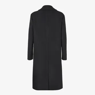 Fendi Double-Breasted Wool Coat - Black