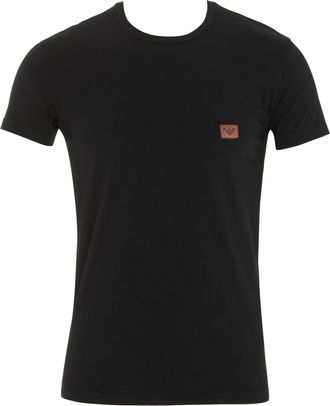 Emporio Armani Herren Shiny Logoband T-Shirt, Schwarz, XL