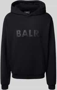 BALR. Hoodie mit Label-Stitching und Känguru-Tasche