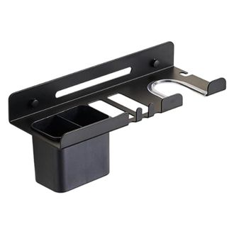 Generico Wandhalterung f&uuml;r Haartrockner, rutschfest, Wandhalterung f&uuml;r Haartrockner und Gl&auml;tteisen, f&uuml;r Schminktisch, Theke, Wohnzimmer, Schlafzimmer und Zimme