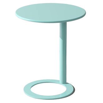 Generic Kleiner Beistelltisch, runder C-f&ouml;rmiger Metalltisch mit rundem Fu&szlig;, Nachttisch, Gartentisch f&uuml;r Wohnzimmer, Schlafzimmer, Balkon oder B&uuml;ro