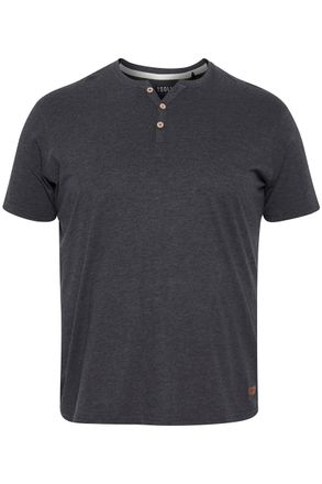 Solid SDVolker BT Herren Big & Tall T-Shirt Kurzarm Shirt mit Grandad Ausschnitt, Gr&ouml;&szlig;e:5XL, Farbe:DAR Grey M (798288)