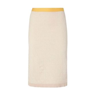 Fendi Damen, R&ouml;cke, Beige, XSGr&ouml;&szlig;e