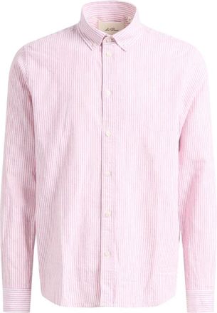 Les Deux Homme, Chemises, Rose, Taille: L Konrad Stripe Linen Shirt