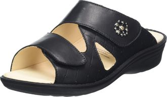 Ganter Damen Hera Hausschuh, schwarz, 40 EU Weit