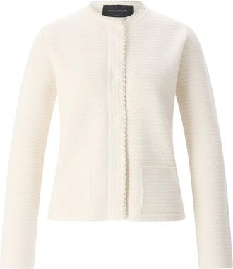 Fabiana Filippi Femme, Pulls, Blanc, Taille: 30 FR Cardigan Droit Orn&eacute; de Perles