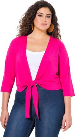 Ulla Popken Damen große Größen Übergrößen Plus Size Bolero, Kurze Jacke, Jersey, 3/4-Arm, Saumknoten