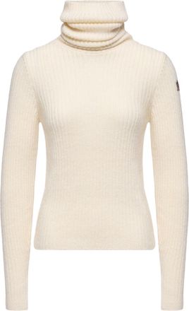 Moncler Moncler Wool & Mohair Blend Polo Neck Jumper, Women, White, Size: Xs