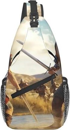 Generic Knight And Sword Sac &agrave; bandouli&egrave;re de voyage pour homme Sac &agrave; dos de randonn&eacute;e