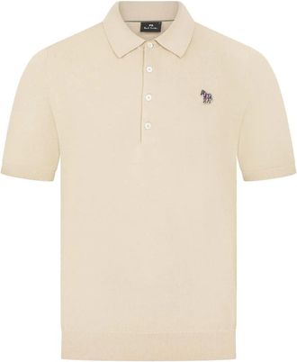 Paul Smith Homme, Tops, Beige, Taille: XL Zebra Badge Polo