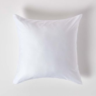 Homescapes 2er-Set Bio-Kissenbezug 60x60 weiß aus 100% Bio-Baumwolle, Satin-Kissenhülle mit Reißverschluss