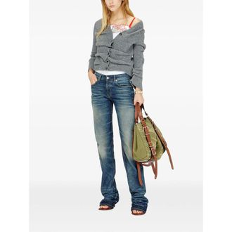 Diesel Felted Wool Blend Cardigan - Gray