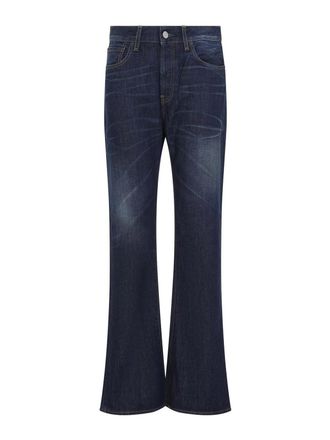 Acne Studios Jean &Eacute;vas&eacute; - Bleu Fonc&eacute;