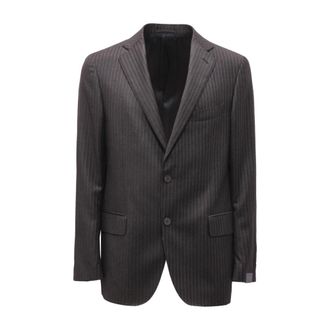 Lardini Wollanzug mit Nadelstreifen Dunkelgrau - - Jackets - Herren - Grau - XL