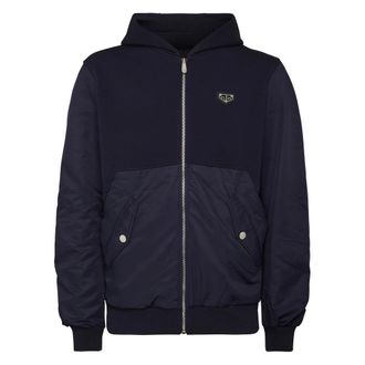 Philipp Plein Homme, Sweatshirts et sweats &agrave; capuche, Bleu, Taille: S Veste Sweat &agrave; Capuche Iconic