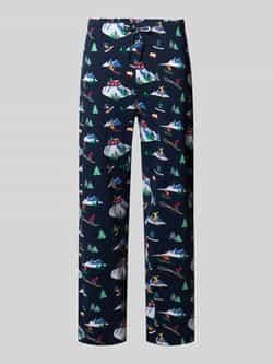 Christian Berg Regular Fit Pyjama-Hose im Allover-Look