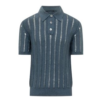 Amaranto Strick-Polo - - Tops - Herren - Blau - XL