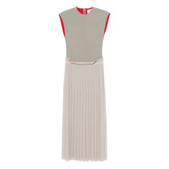 Ami Plissiertes Kleid - - Dresses - Damen - Grau - S