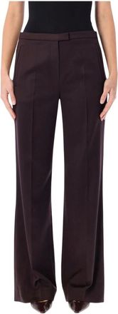 Magda Butrym Femme, Pantalons, Violet, Taille: 38 FR Pantalon Droit en Laine