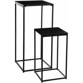 Atmosphera Atmosphera - Lot De 2 Sellettes Tables DAppoint En Metal