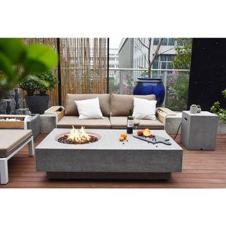 Elementi Gasfeuerstelle Ubinas in Beton-Optik - Elementi