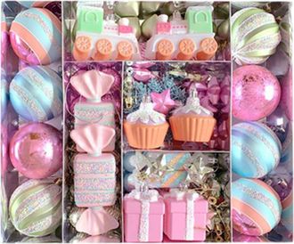 Generic Macaron-Weihnachtskugeln: Kreative S&uuml;&szlig;igkeiten-Dessert-Ornamente f&uuml;r Weihnachtsbaumdekoration