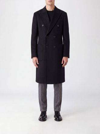 Emporio Armani Knielanger Zweireiher-Mantel aus Wolle und Kaschmir