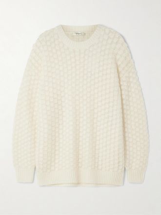 Frame Denim The Cloud Crew Pullover In Lochstrick - Creme